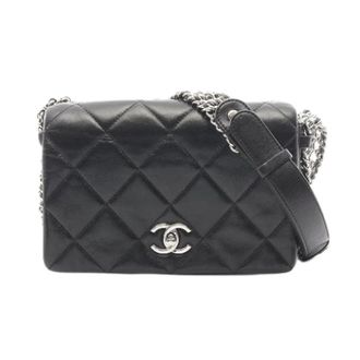 Chanel Pre-owned Matelass&eacute; Lammleder Schultertasche - - Pre-owned - Damen - Schwarzk - ONE SIZE