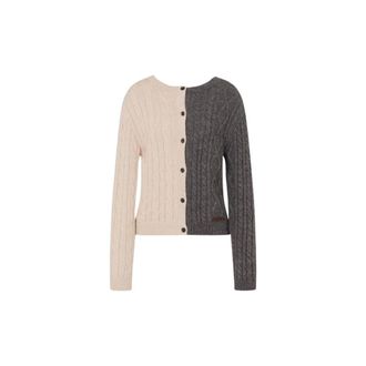 Moschino Femme, Pulls, Multicolore, Taille: 34 FR Cardigan Bicolore en M&eacute;lange dAlpaga