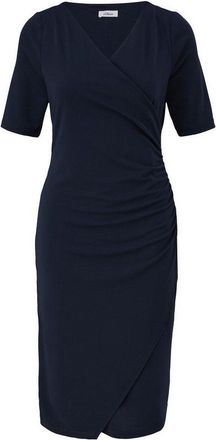 s.Oliver Midikleid Kleid Kleid mit Wickel-Effekt