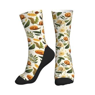 Generic Feuilles DEscargot Vintage Homme Femme Chaussettes De Tennis Comfort Chaussettes De Sport Respirant Chaussette De Travail Pour Intérieur Sport Marche