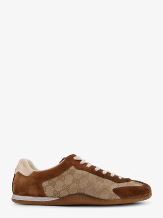 Gucci Gucci Shift suede sneakers with GG Supreme Fabric inserts - GUCCI - gender_Man