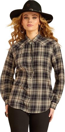 Ariat Womens Billie Jeans Western Shirt Long Sleeve in Cheyenne Plaid, Size X-Small, by Ariat