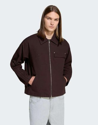 adidas Originals Workwear - Canvas-Jacke in Aurora Coffee-Braun