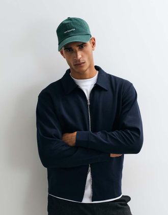 Selected Sweatshirt mit Rei&szlig;verschluss in Marineblau