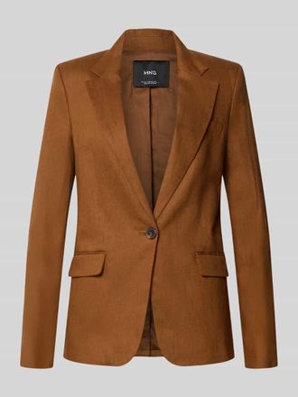 Mango Slim Fit Blazer aus Leinen mit Pattentaschen Modell BORELI