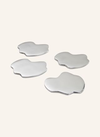 Jotex 4er-Set Untersetzer Micah silber