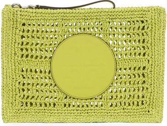 Tory Burch Femme, Sacs, Vert, Taille: ONE Size Ella Crochet Pouch
