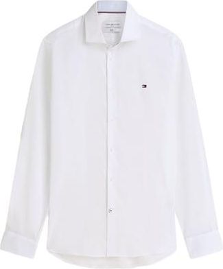 Tommy Hilfiger Chemise droite col classique en coton m&eacute;lang&eacute;