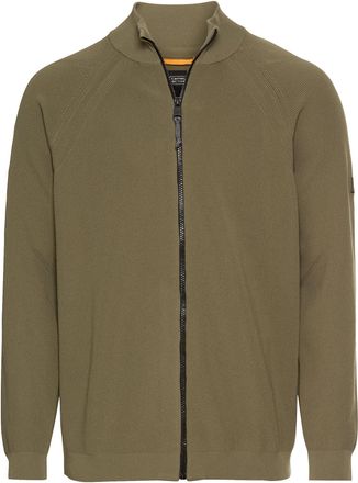 Camel Active Herren Strickjacke aus atmungsaktivem Polyester Dunkelgrün, menswear-3XL