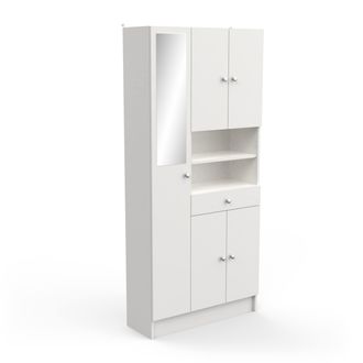 Demeyere Badezimmerschrank IMBATTABLE, Spanplatte/MDF, Wei&szlig;, 820 x 320 x 1800 mm