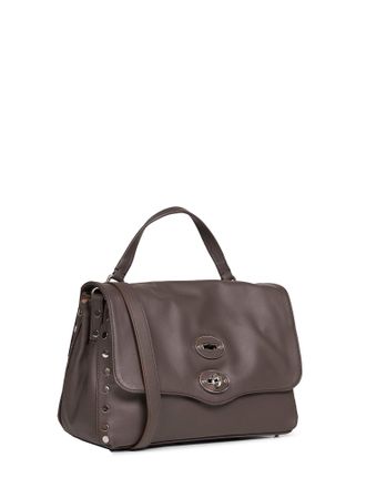 Zanellato Womens Handbag Small Postina Brown Gianduiotto Bovine Leather (top Grain) Handbags Hand Bags