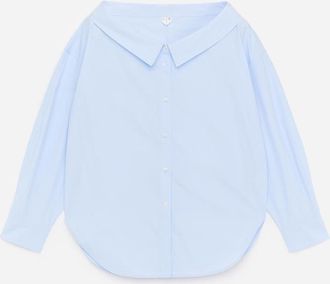 Arket Bluse Mit Weitem Ausschnitt -Blau