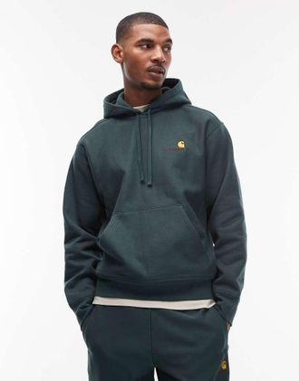 Carhartt Work in Progress American Script - Sweat &agrave; capuche &agrave; enfiler - Vert