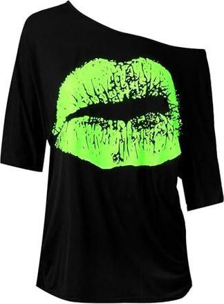 Generic Tee Shirt Femme Coton D&eacute;contract&eacute; Blanc T-Shirt Hauts Manche Court D&eacute;t&eacute; L&acirc;che Basiques Tee-Shirt Sport Chic Et &Eacute;l&eacute;gant Col en Rond Top Blouse &Agrave; Manche