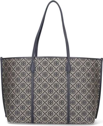 Tory Burch Tory Burch Shopper & Totes - Monogram Tote Bag With Detachable Pouch - Gr. unisize - in Beige - f&uuml;r Damen