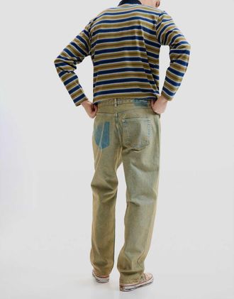 Desigual Gef&auml;rbte Jeanshose in Gr&uuml;n