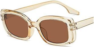 Generic 2025 Designer Small Frame Square Street Shot Lunettes de soleil pour hommes et femmes pour les vacances en plein air (couleur : B, taille : 1)