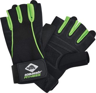 Schildkrot Fitness Fitness-Handschuhe Pro, Verschiedene Größen wählbar (S-M/L-XL), Schwarz-Grün, 960154