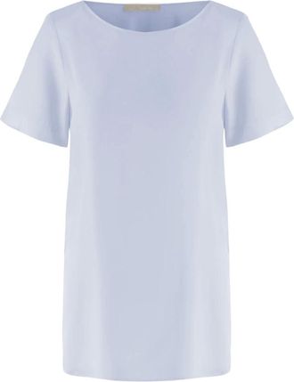 Allude Femme, Tops, Bleu, Taille: 40 FR T-Shirt en soie stretch
