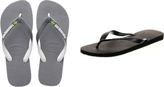 Havaianas Top Mixte, Noir, 39/40 Brasil Mix Unisex Tongs, Gris/Blanc/Blanc, 39/40 EU