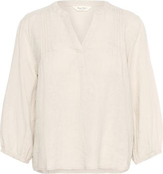 Part Two Femme, Blouses et Chemises, Beige, Taille: 48 FR Chemisier French Oak avec Plis