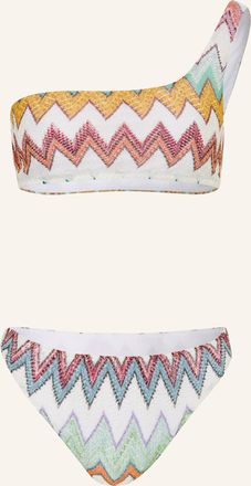 Missoni One-Shoulder-Bikini Mit Glitzergarn rosa