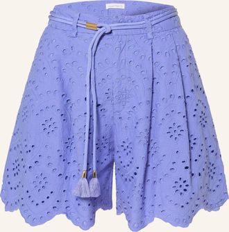 Poupette St Barth Shorts Chantal Aus Lochspitze blau