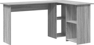vidaXL Vidaxl - Schreibtisch Grau Sonoma 142 x 102 x 73 cm Holzwerkstoff