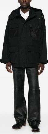 Junya Watanabe Hooded Cotton Coat - Black