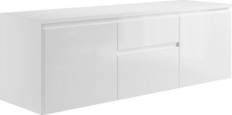 Vente-Unique Waschbeckenunterschrank h&auml;ngend - Wei&szlig; - 150 cm - Jimena II