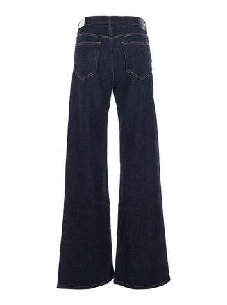 AG - Adriano Goldschmied Womens Wide Leg Jeans Blue Denim Cotton