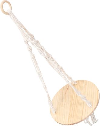 Artibetter Mobestech Makramee H&auml;ngeregal und Baumwollseil mit Quasten Platzsparendes Boho Wandregal f&uuml;r Zimmerpflanzen und Kleine Dekorationen Schwebendes Wandre