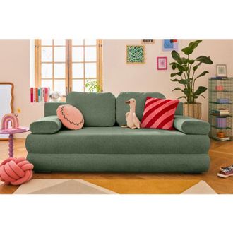 Best Mobilier Bestmobilier - Nora - canapé 3 places convertible avec coffre en tissu texturé