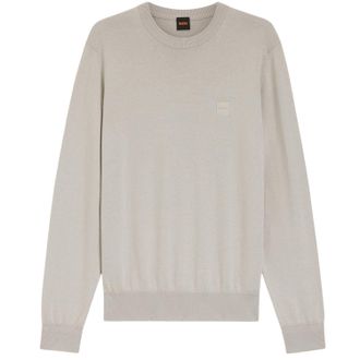 HUGO BOSS Kanovano Pullover f&uuml;r Herren, Rundhalsausschnitt (Grau)