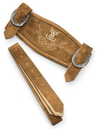 Schöneberger Trachten Couture Schöneberger Bretelles bavaroises pour pantalon en cuir pour pantalon Oktoberfest classique, marron clair, 32/33