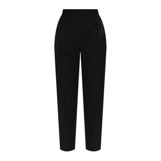 Balmain Wollhose mit Falten - - Trousers - Damen - Schwarzk - XS