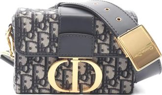 Dior 2010s 30 Montaigne Oblique Schultertasche - Blau