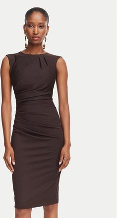 Rinascimento Rinascimento Coctailkleid CFC0130273003 Braun Slim Fit