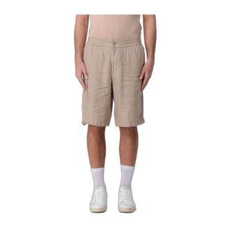 Blauer Leinen Shorts - - Shorts - Herren - Beige - W38