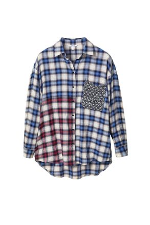 Desigual Damen Blaues Hemd