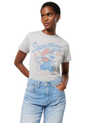 Nintendo Herren Super Mario Running Profile 1985 T-Shirt, Athletic meliert, XX-Large