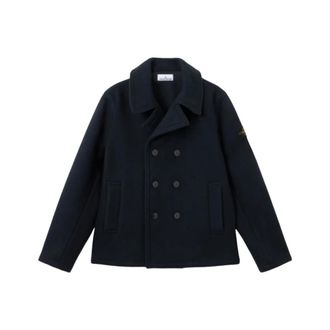 Stone Island Peacoat Mit doppelreihigem Verschluss - - Coats - Herren - Blau - M