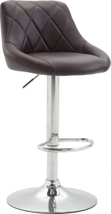 Clp Barhocker Lazio Mit Kunstlederbezug I Drehbarer Thekenhocker Mit Fußstütze I Höhenverstellbarer Barstuhl Mit Trompetenfuß, Farbe:braun, Gestell Farbe: