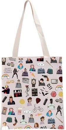 Generic PYOUL ST Sac fourre-tout avec inscription « Friends Dont Lie » inspiré de la série TV ST Fandom Merch Eleven, Sac fourre-tout Dont Lie, Large