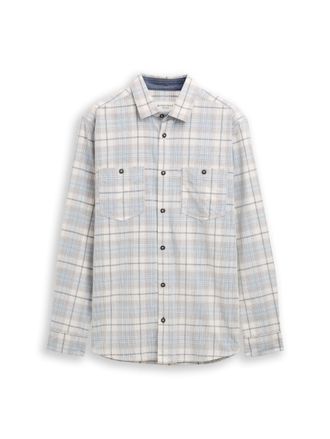 Tom Tailor Herren 1048427 Hemd, 38920-White Blue Cord Check, XXL