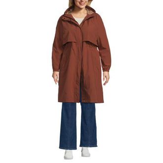 Lands End Verstaubarer wasserdichter Squall Regenmantel, Damen, Gr&ouml;&szlig;e:48-50 plus, Braun, Polyester, by Lands End