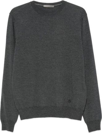 Corneliani Pull col rond - Homme - Pulls - Gris - Taille: L