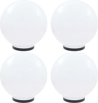 vidaXL LED-Gartenleuchten 4 Stk. Kugelförmig 40 cm pmma - Vidaxl