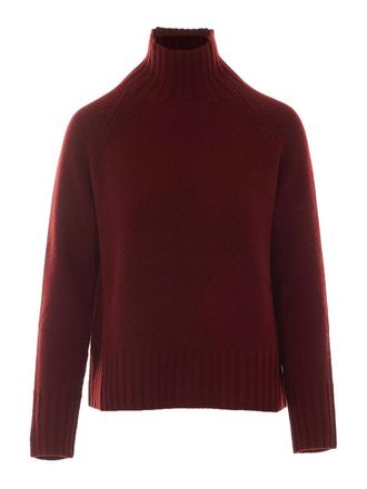 Max Mara Rundhalspullover - Rot