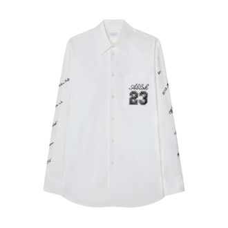 Off-white Logo Overshirt Heavy Cotton Hemd - - Shirts - Herren - Wei&szlig; - S